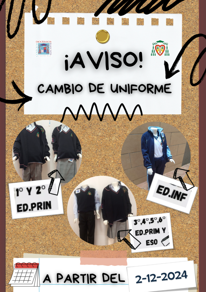 AVISO IMPORTANTE: CAMBIO DE UNIFORME VERANO-INVIERNO - Colegio Ntra ...