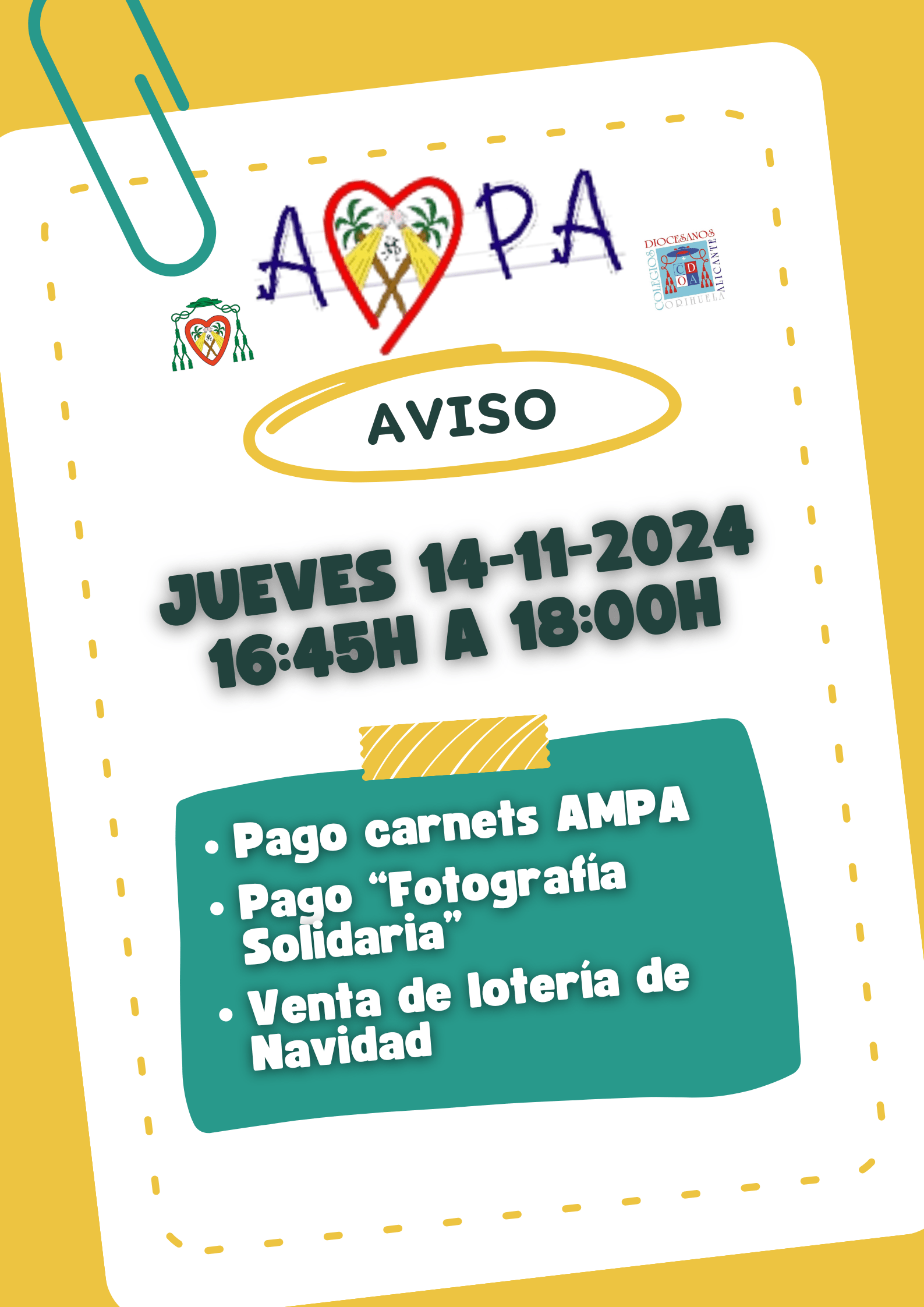 AMPA: PAGO DE INSCRIPCIONES Y ENTREGA DE CARNETS ASOCIADOS AL AMPA ...
